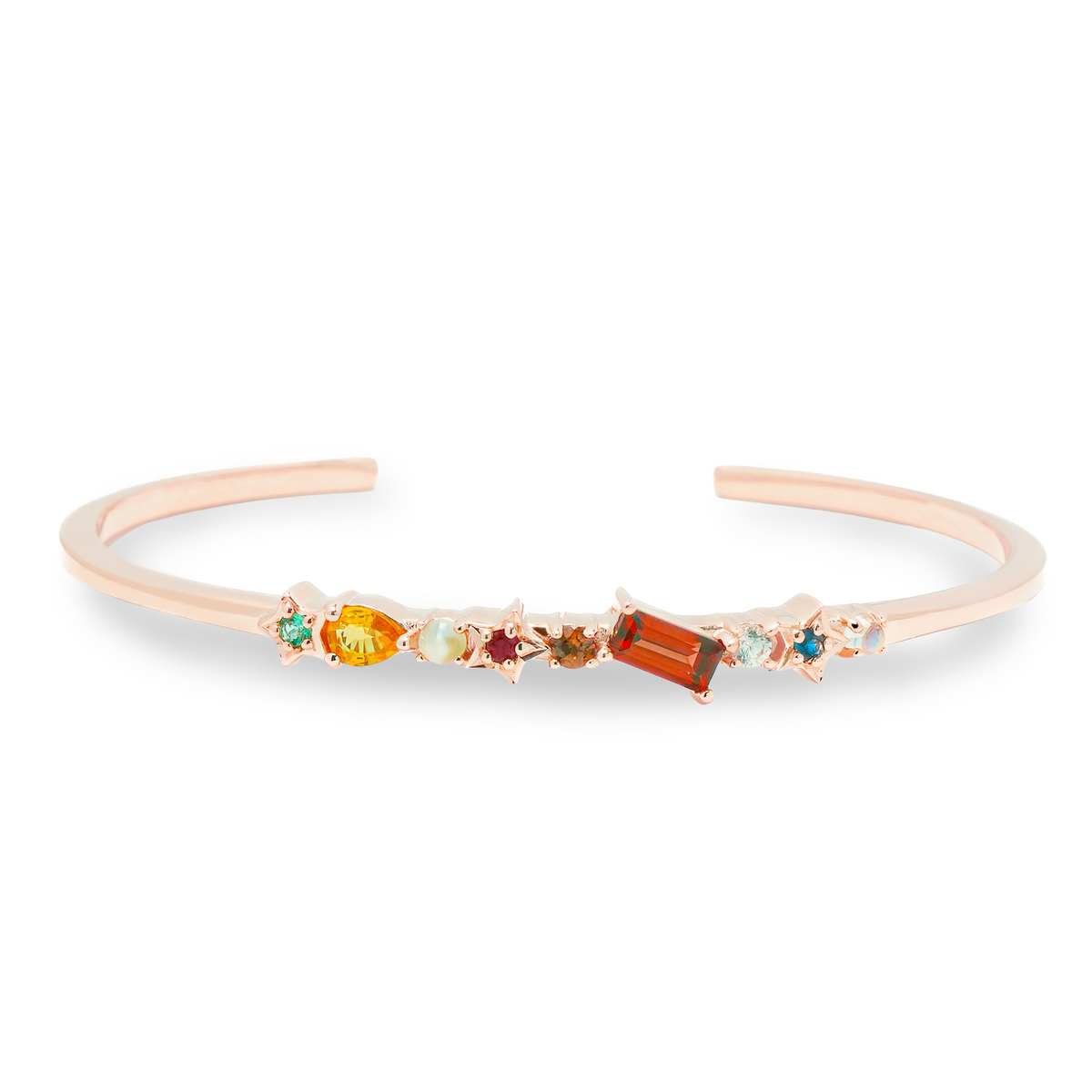 Nine Lucky Stars Line Bangle (Rose Gold) – MARONJEWELRY