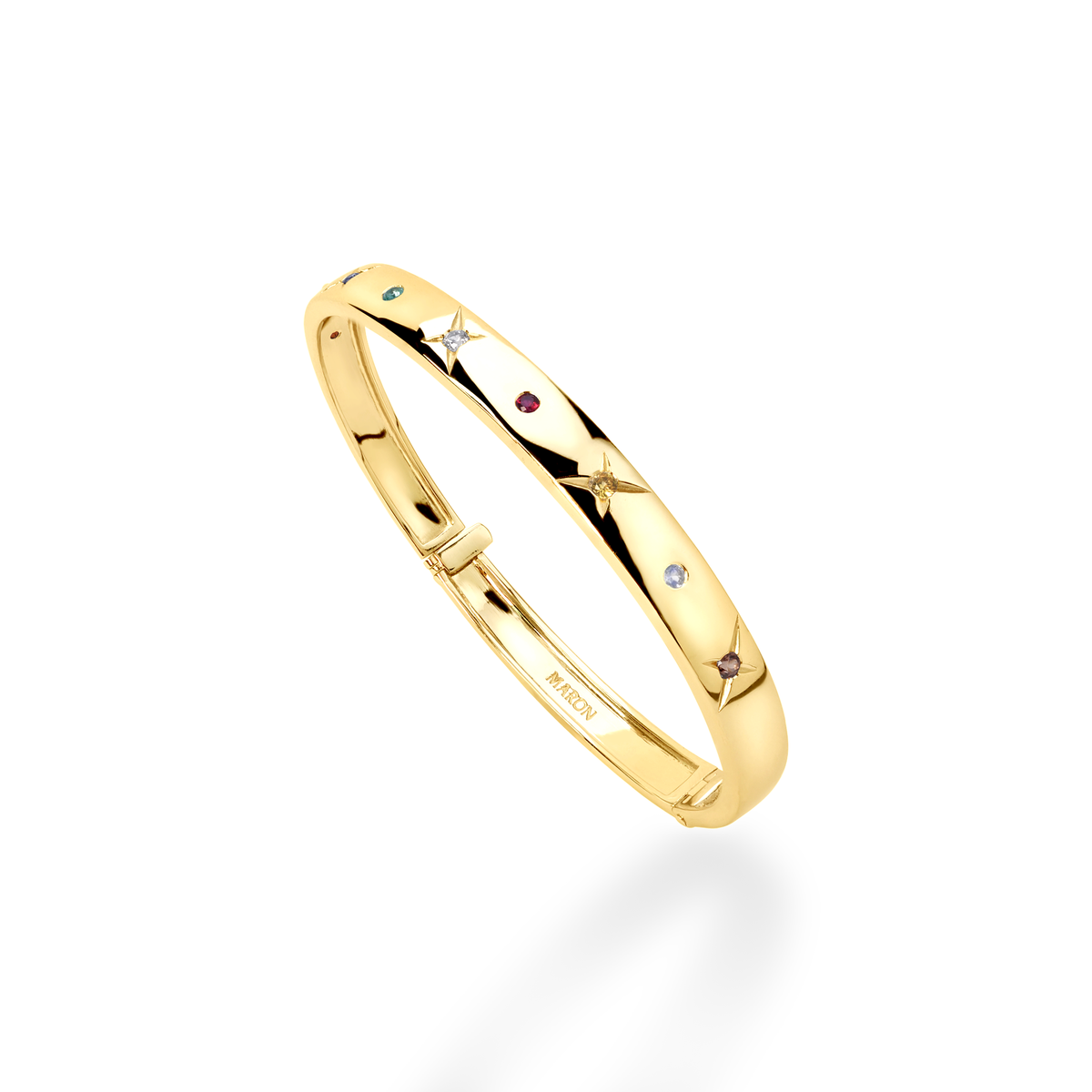 Nine Lucky Stars Band Bracelet (14K Yellow Gold) – MARONJEWELRY