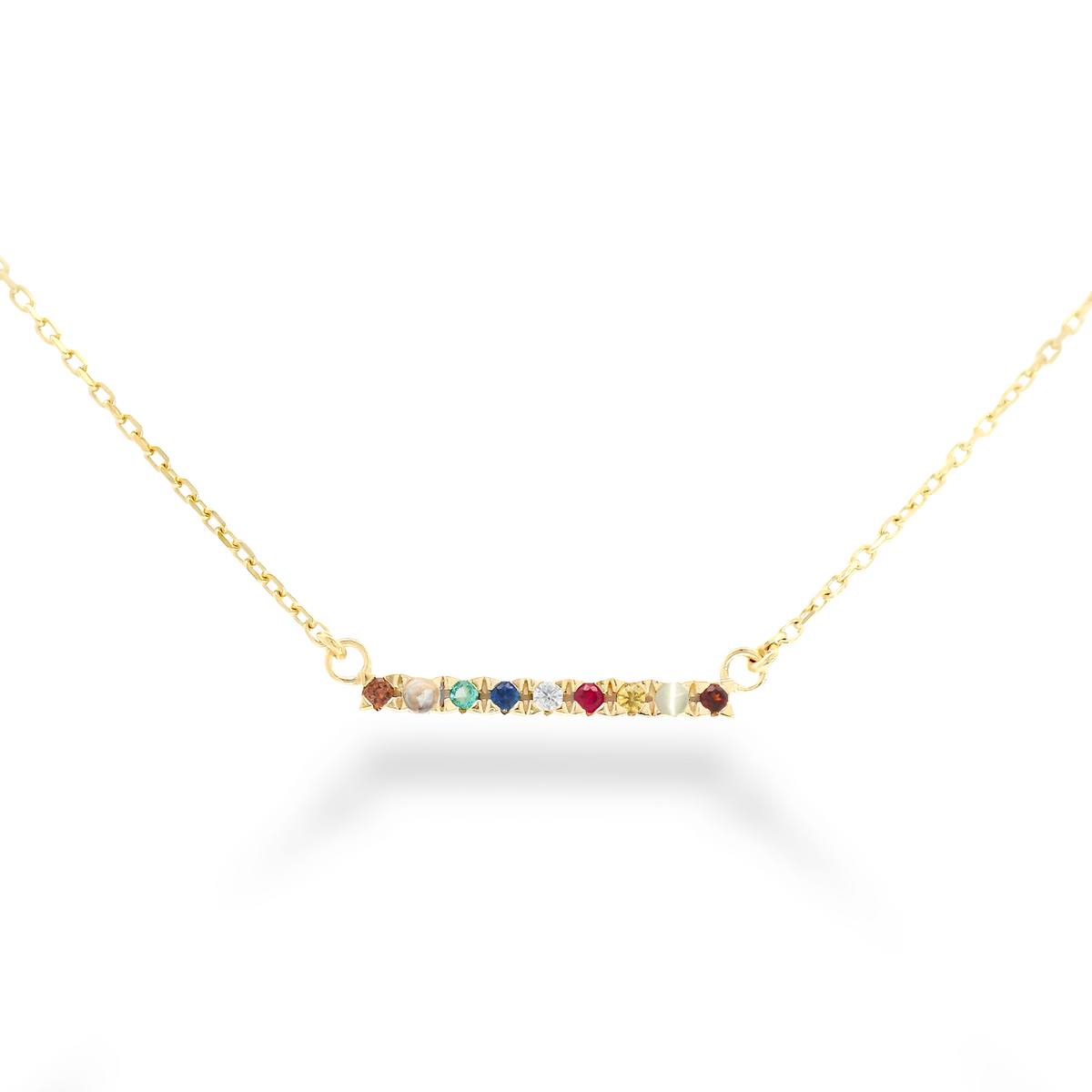 Nine Lucky Tiny Stars Necklace (14K Yellow Gold) – MARONJEWELRY