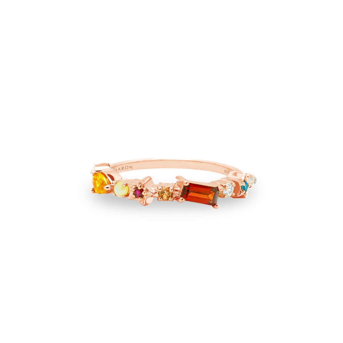 Nine Lucky Stars Line Ring (Rose Gold) – MARONJEWELRY