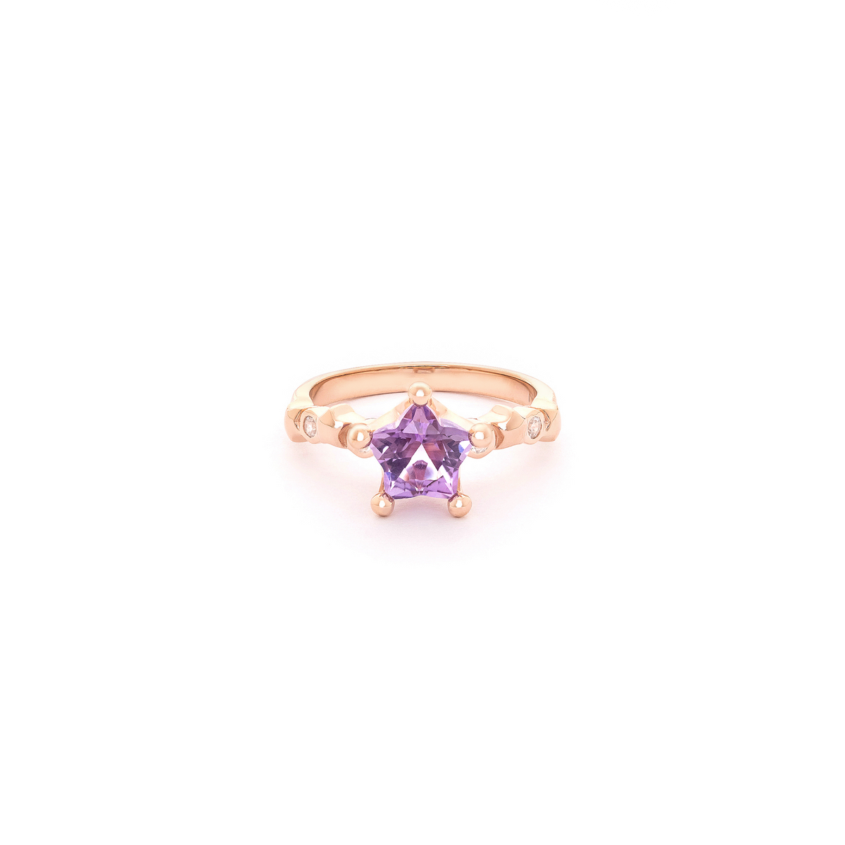 Little Mythical Stars Ring with Amethyst – MARONJEWELRY